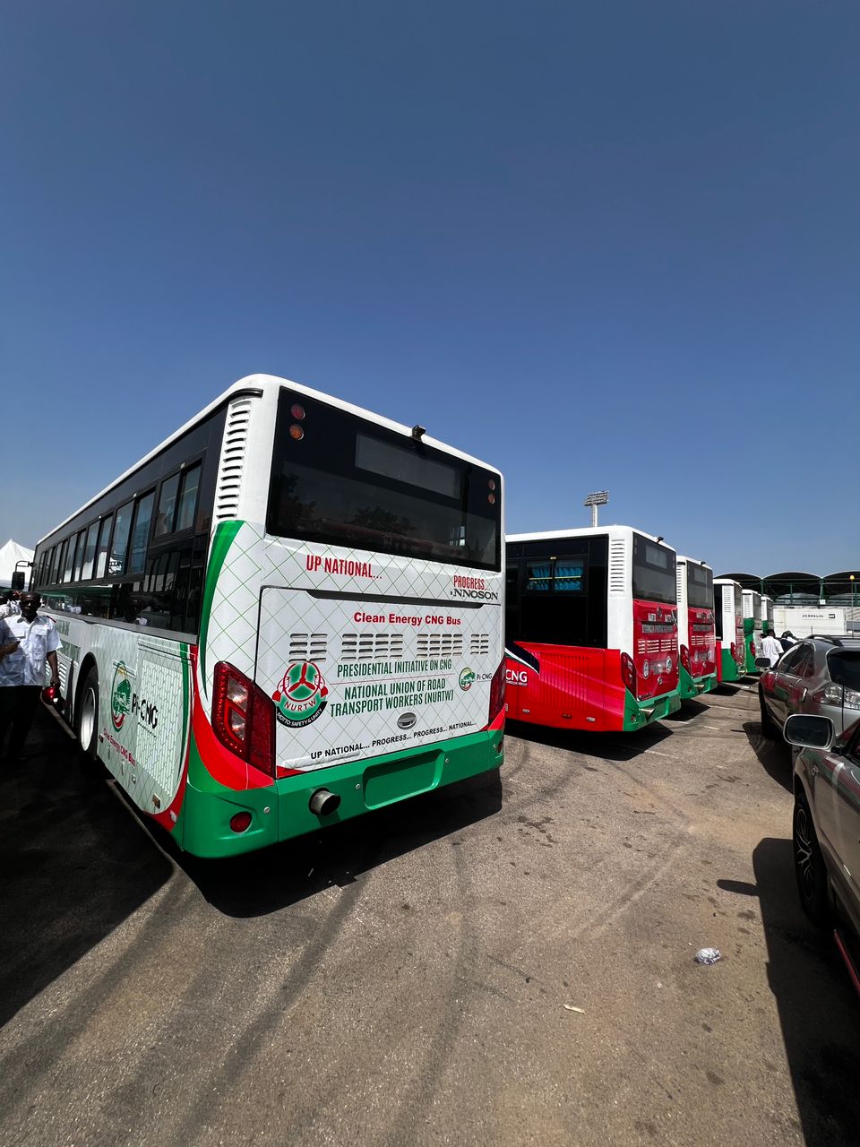 NURTW, NARTO, RETEAN Take Delivery Of Innoson Made 15 CNG Buses In ...